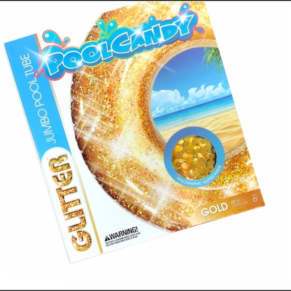 Pool Candy | Swim | Pool Candy Chunky Glitterfied Gold Jumbo Pool Ring ...
